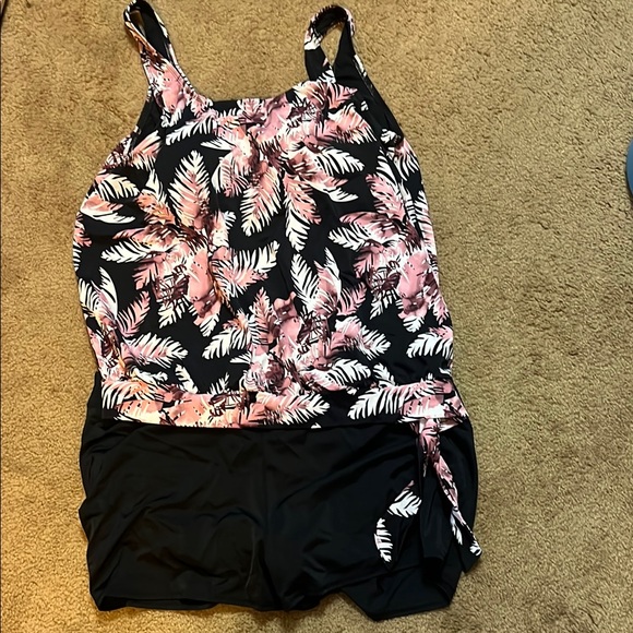 Swimsuits For All | Swim | Swimsuits For All Black And Pink Floral One ...